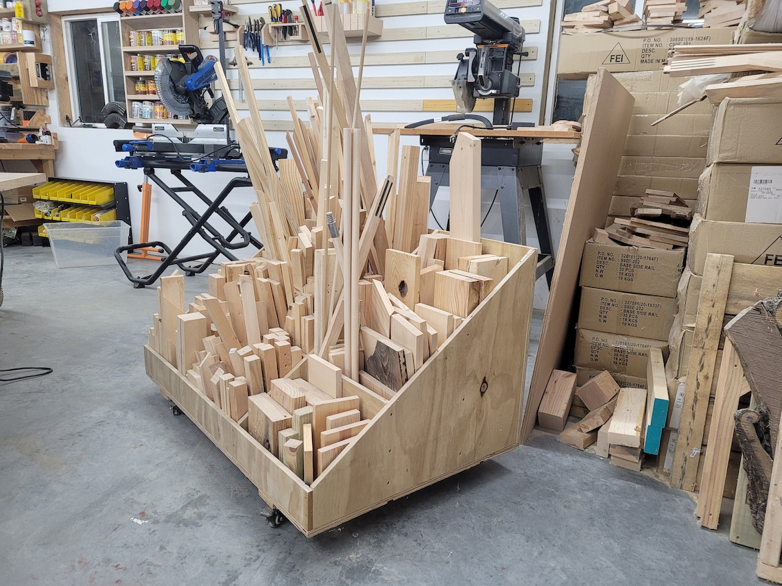 Wood Cutoffs Cart Plans - Etsy