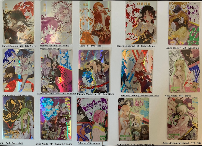 Waifu Cards 30 Goddess Story Tcg Anime Doujin Lewd Holo Etsy Uk