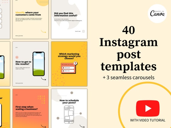 Instagram Template Canva / Instagram Post Template / Instagram | Etsy