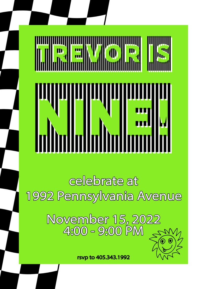 90s Skater Kid Birthday 90s Birthday Theme Invitation Neon Invite 1990s ...