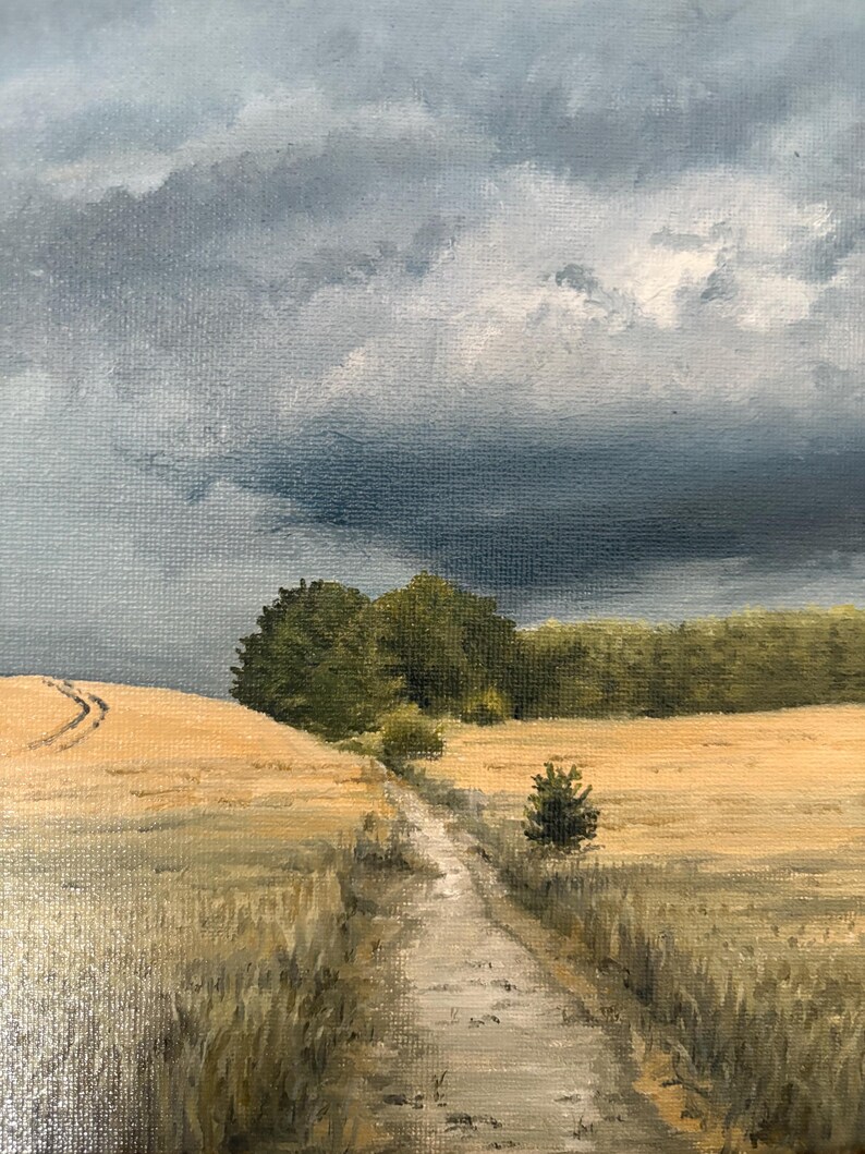 Liminal Field 9 X 12 Original Oil Painting - Etsy