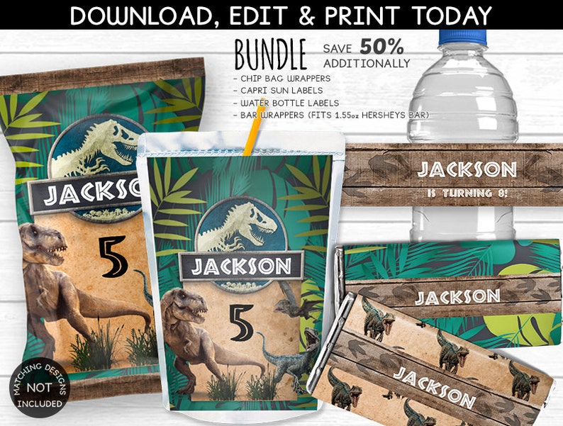 Dinosaur Banner T-rex T Rex Stomp Chomp and Roar Dinosaur | Etsy