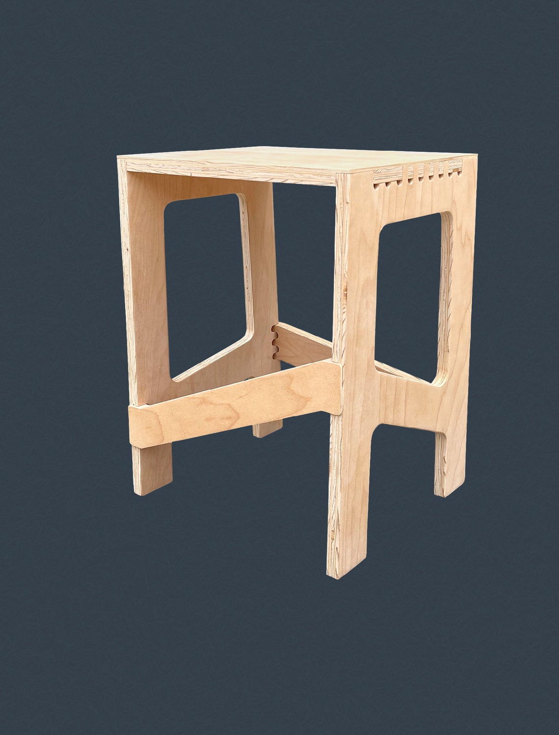 Plywood Stool Minimal Corridor Chair Custom Scandinavian - Etsy