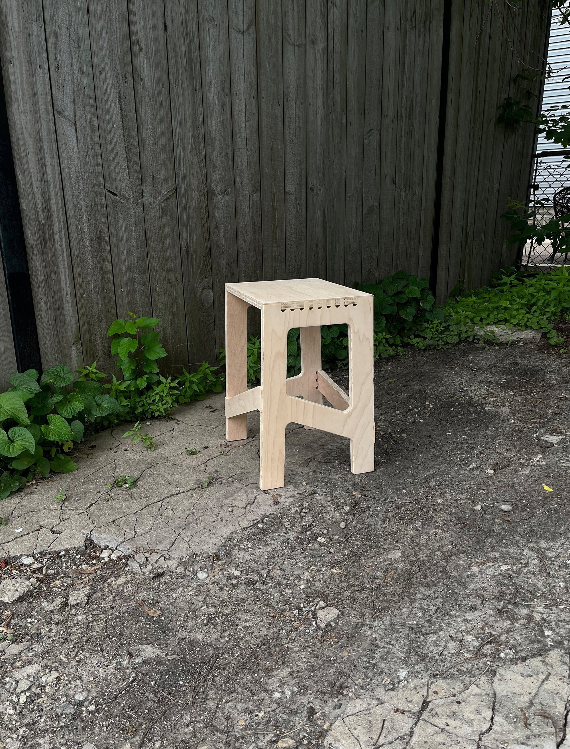 Plywood stool minimal corridor chair custom Scandinavian - Etsy España
