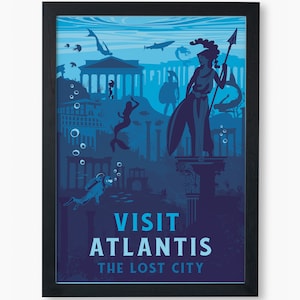 Atlantis Travel Poster Art Print - Etsy