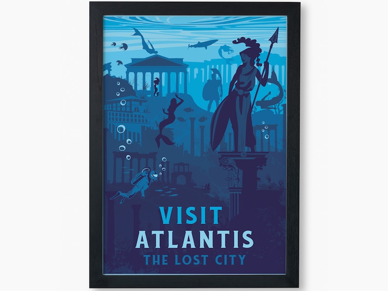 Atlantis Travel Poster Art Print - Etsy