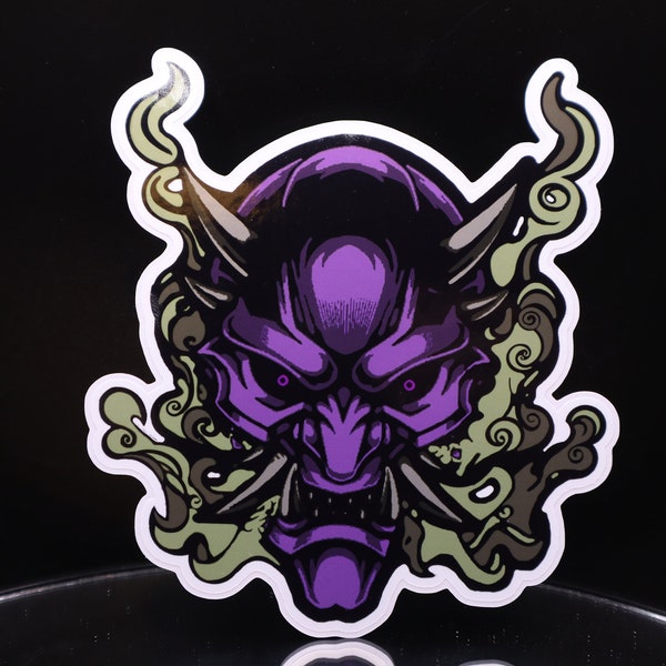 Purple Oni Sticker - Etsy