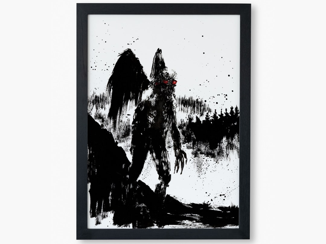 The Mothman Art Print - Etsy
