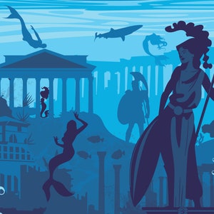 Atlantis Travel Poster Art Print - Etsy