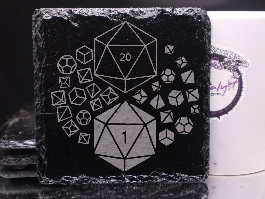 Fun Engraved Dnd Slate Coaster 4 Pack Series 4 - Etsy