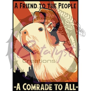 Comrade Capybara Funny Meme Vintage Retro Vermeer Art Print - Etsy