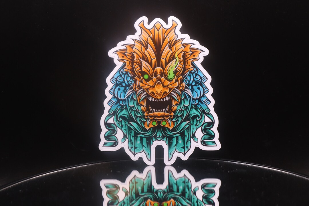 Japonesa Hydra Oni Demon Hannya Mask holográfica brillante mate Vinilo ...
