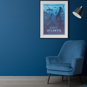Atlantis Travel Poster Art Print - Etsy