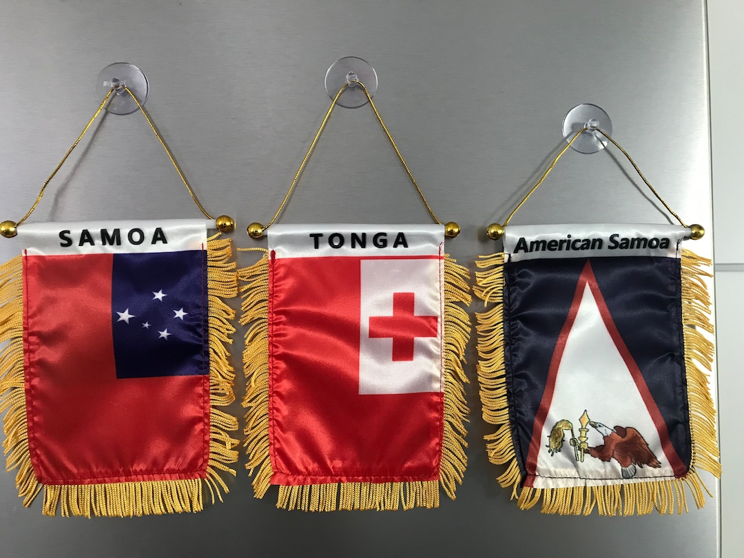 SAMOA / TONGA / American Samoa Rearview Mirror Flag - Etsy