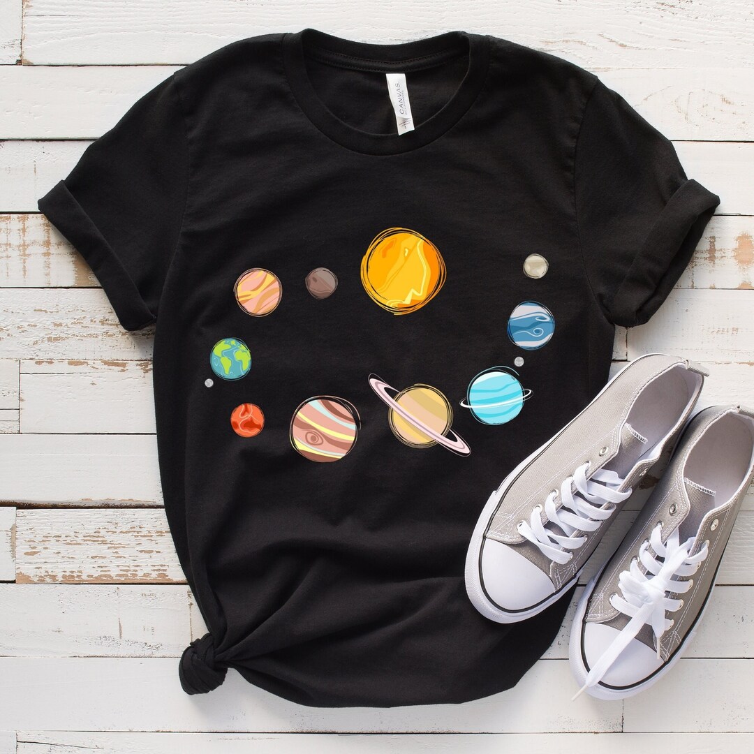Solar System T-shirt Galaxy Shirt Cool Planet Outfit - Etsy