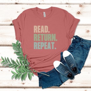 Reading Shirt Read Return Repeat Shirts Librarian Gift the - Etsy
