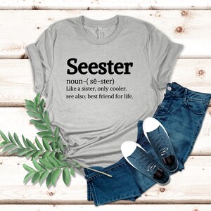 Seester Noun Shirt, Seester Definition Tshirt, Gift for Sister, Best ...