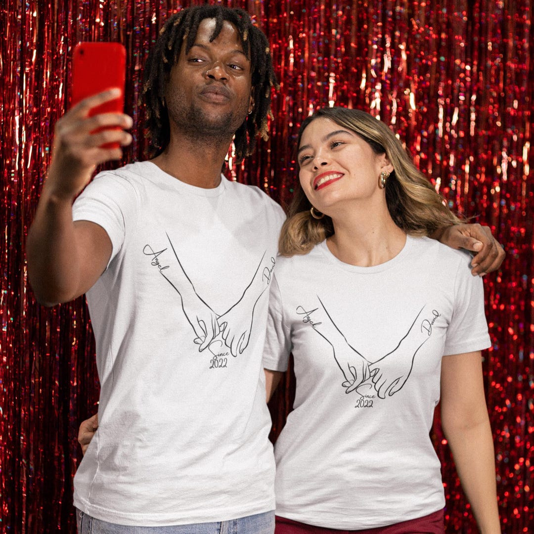 Personalized Couple Shirt, Anniversary Gift Shirt, Engagement Honeymoon ...