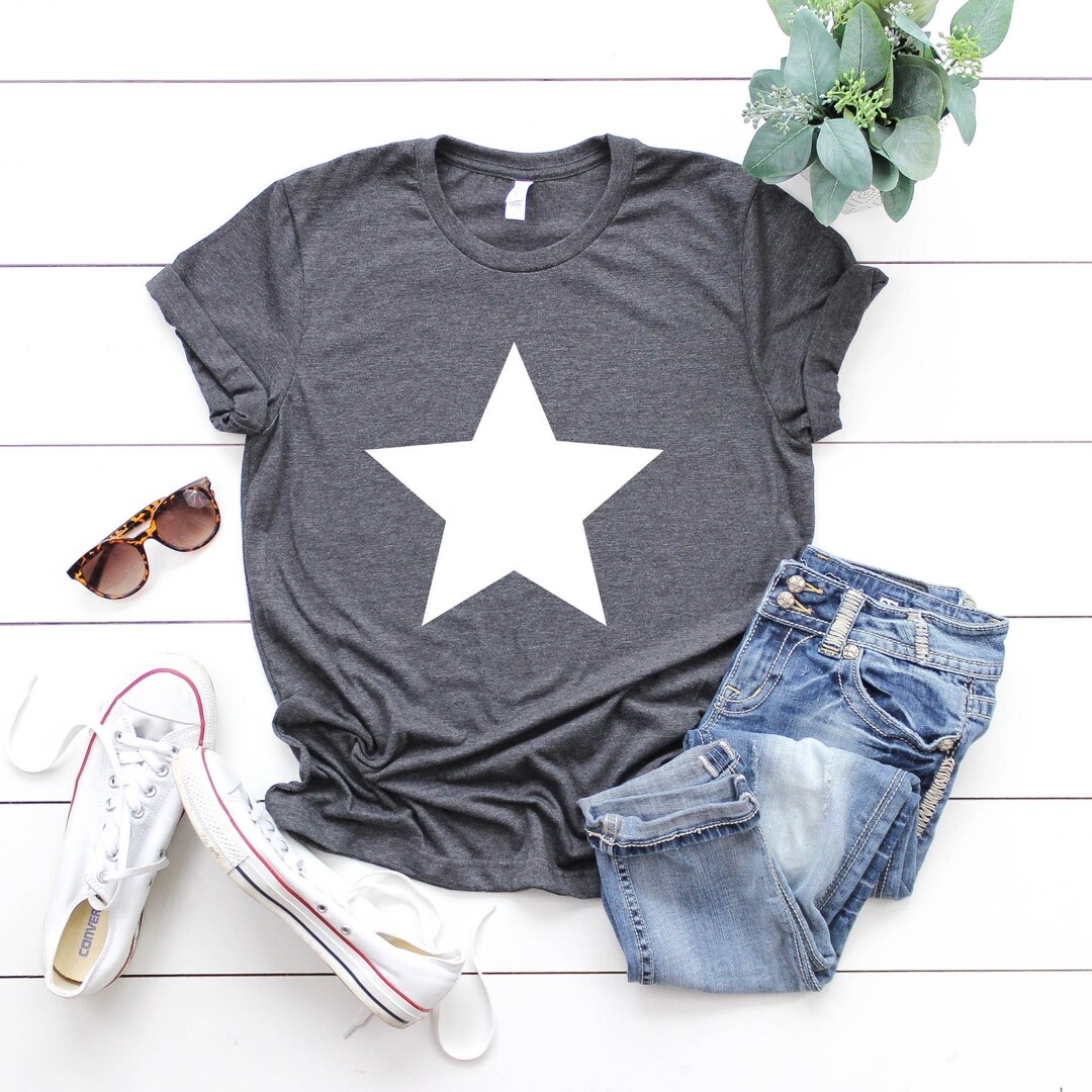 Star Shirt, White Star Shirt, Black Star Shirt, Star Shirt, Star Tee ...