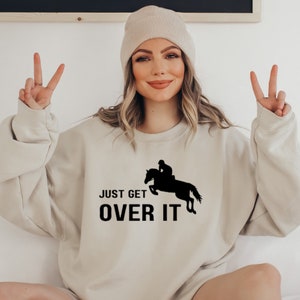 Just Get Over It Shirt, Horse Jumping Tee, Equestrian Shirt, Jockey ...