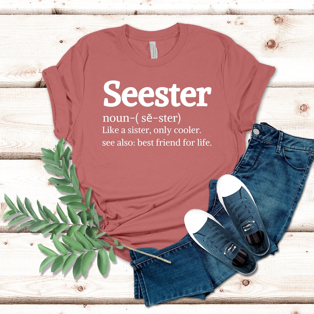 Seester Noun Shirt, Seester Definition Tshirt, Gift for Sister, Best ...