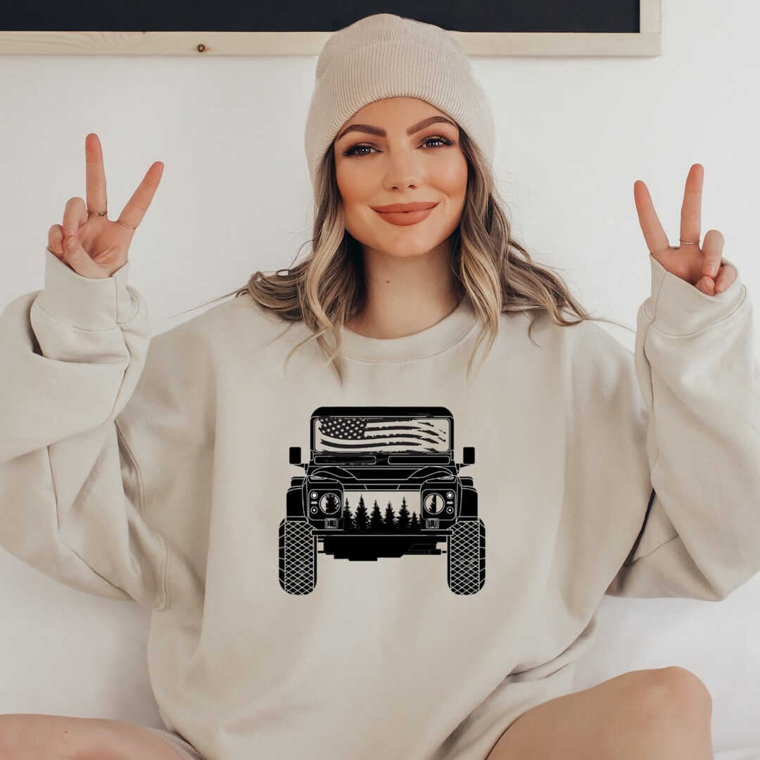 American Offroad Sweatshirt, 4WD Offroad Shirt, Amarican Flag, 4wd Flag ...