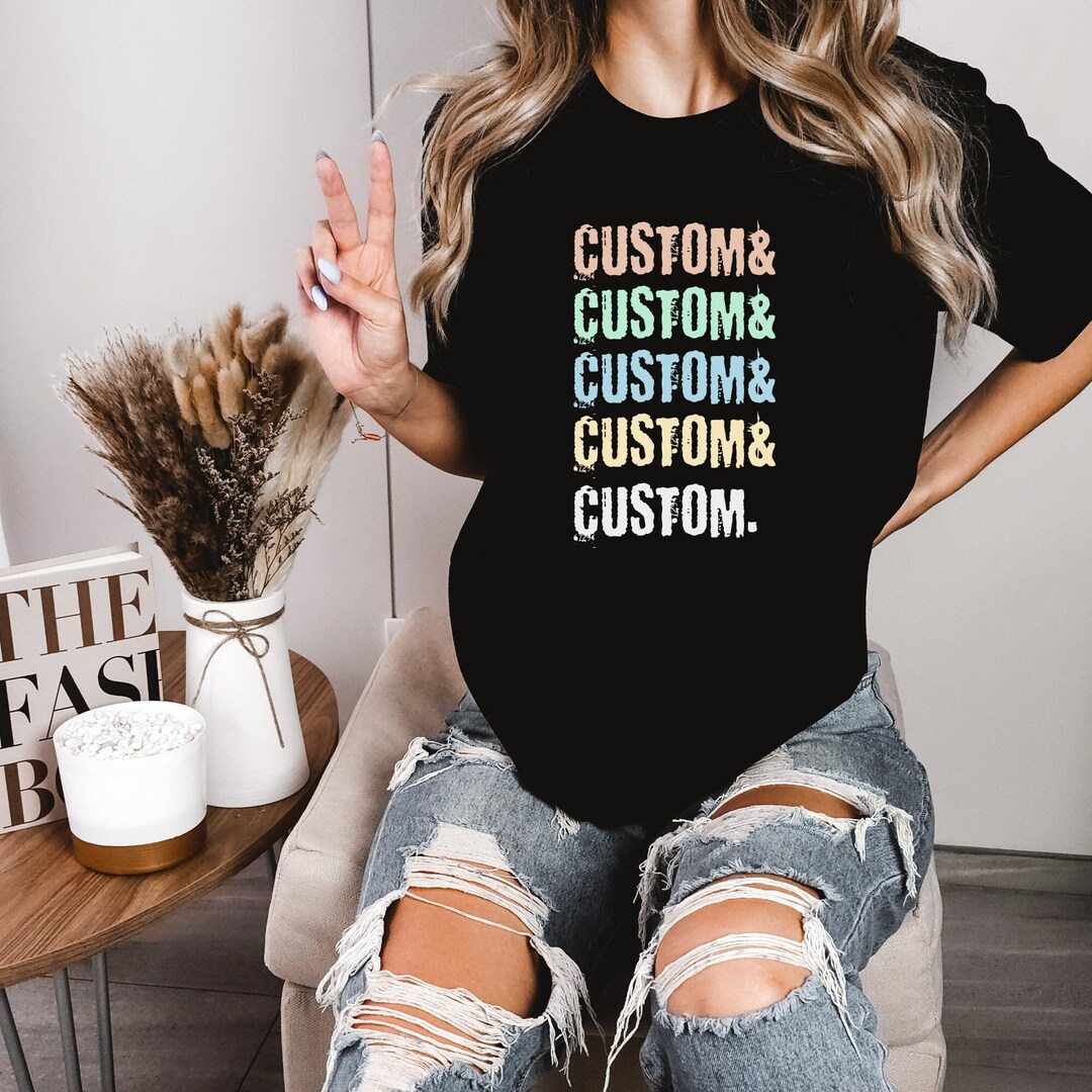 Custom Ampersand Names Shirt, Custom Name Shirt, Custom Gift, Gift for ...