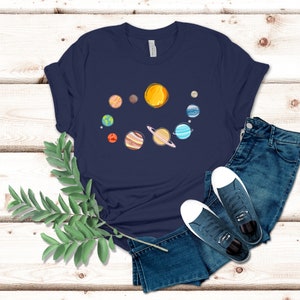 Solar System T-shirt, Galaxy Shirt , Cool Planet Outfit, Universe ...