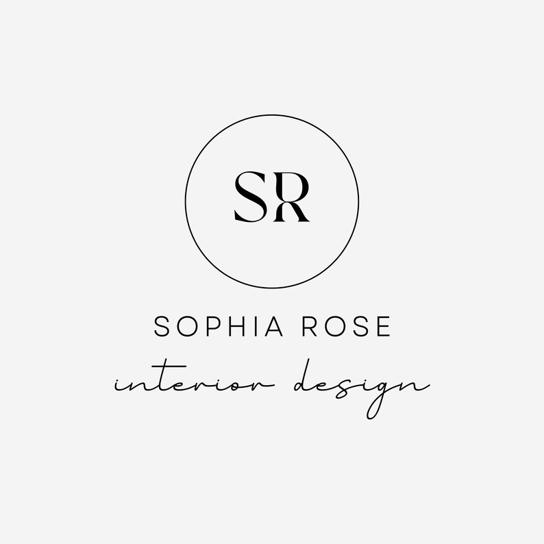 Editable Logo Design DIY Logo Circle Logo Minimal Logo - Etsy