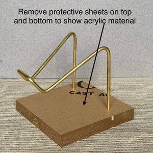 Sturdy Acrylic Base Metal Display Stand for Crystal Specimen, Slab ...