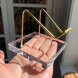 Sturdy Acrylic Base Metal Display Stand for Crystal Specimen, Slab ...