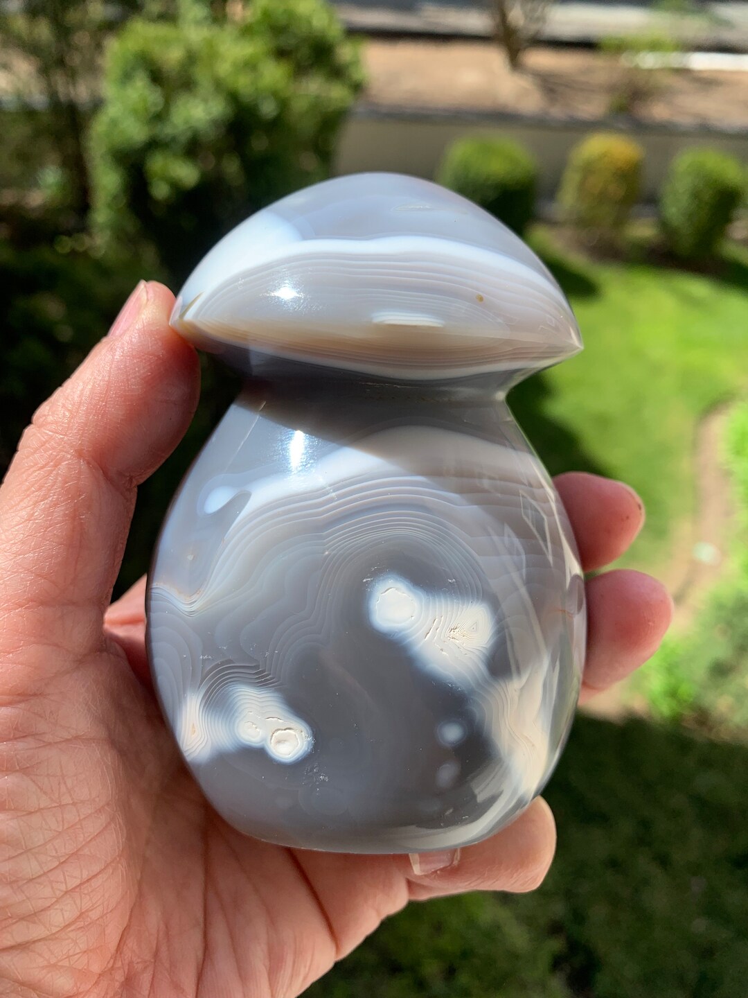 Captivating Orca Agate Carved Mushroom, Forgiveness Stone - Etsy
