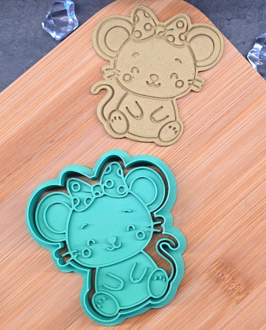 Mouse Cookie Cutter and Stamp: Rodent Debosser Embosser Fondant ...