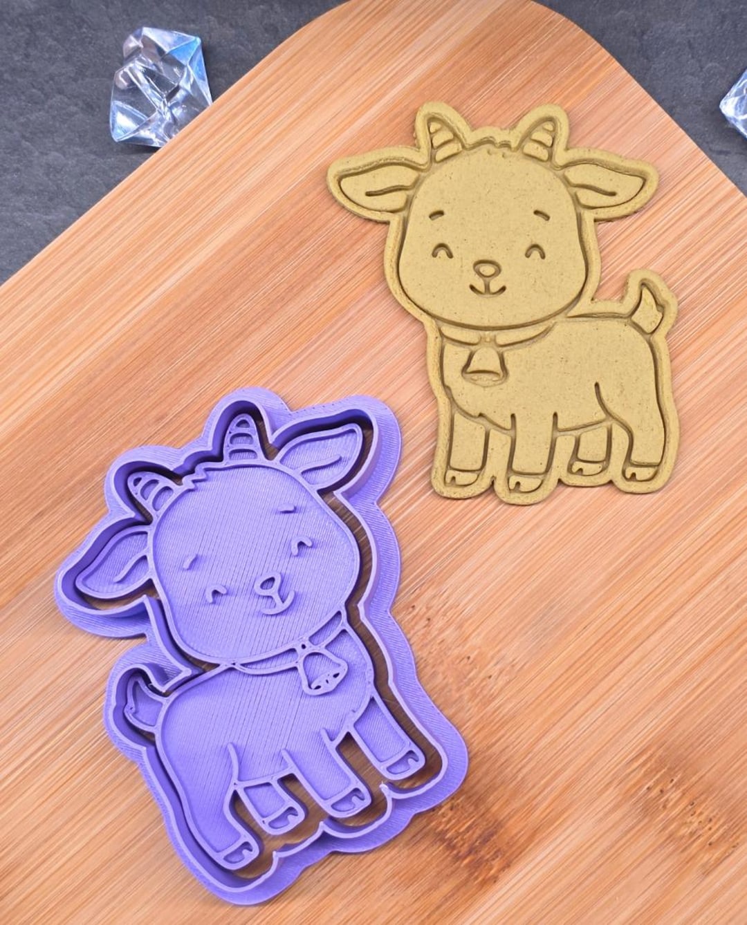Baby Goat Cookie Cutter and Stamp: Farm Animal Fondant Icing Cupcakes ...