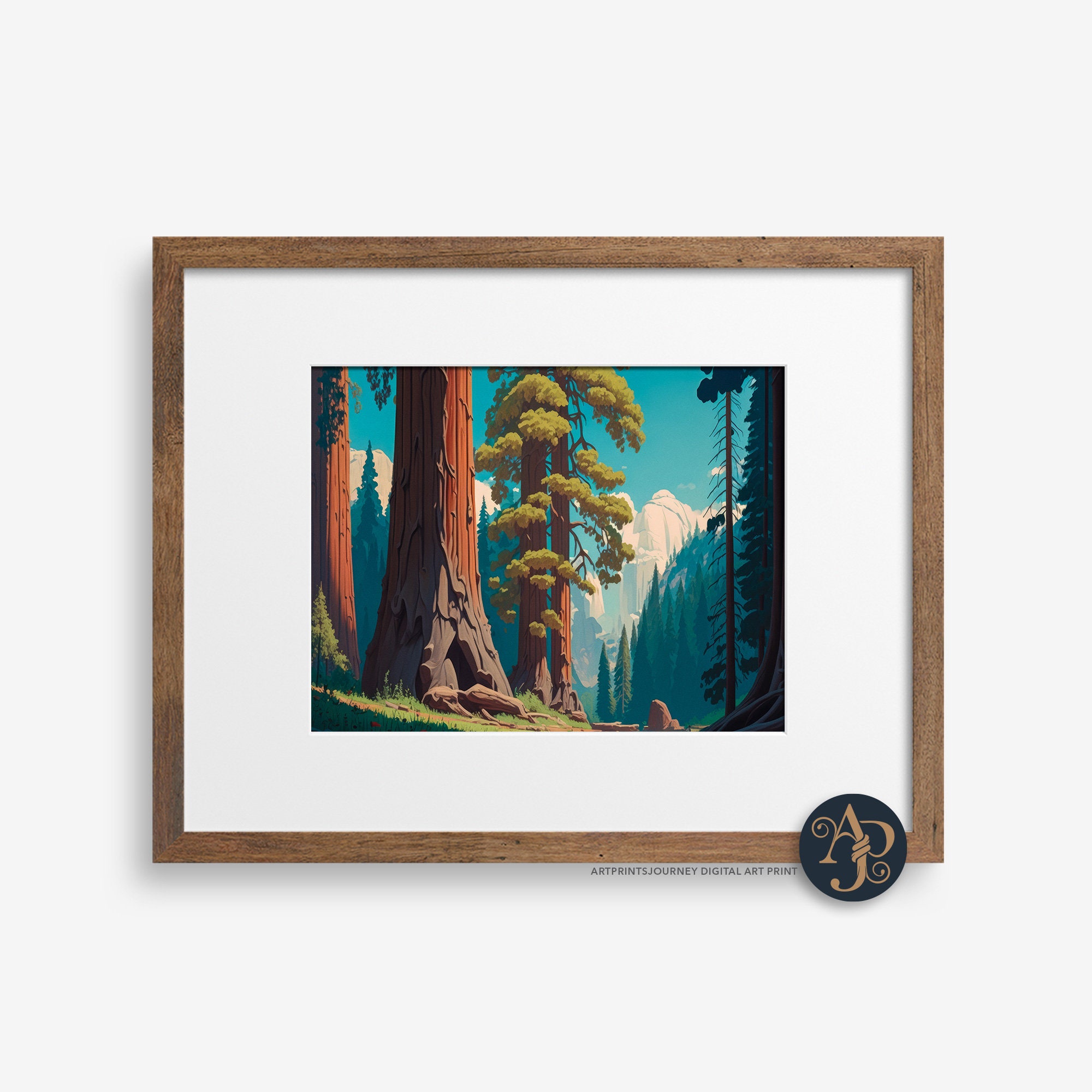 Sequoia National Park Art Sequoia Travel Wall Art Wall Art Print ...
