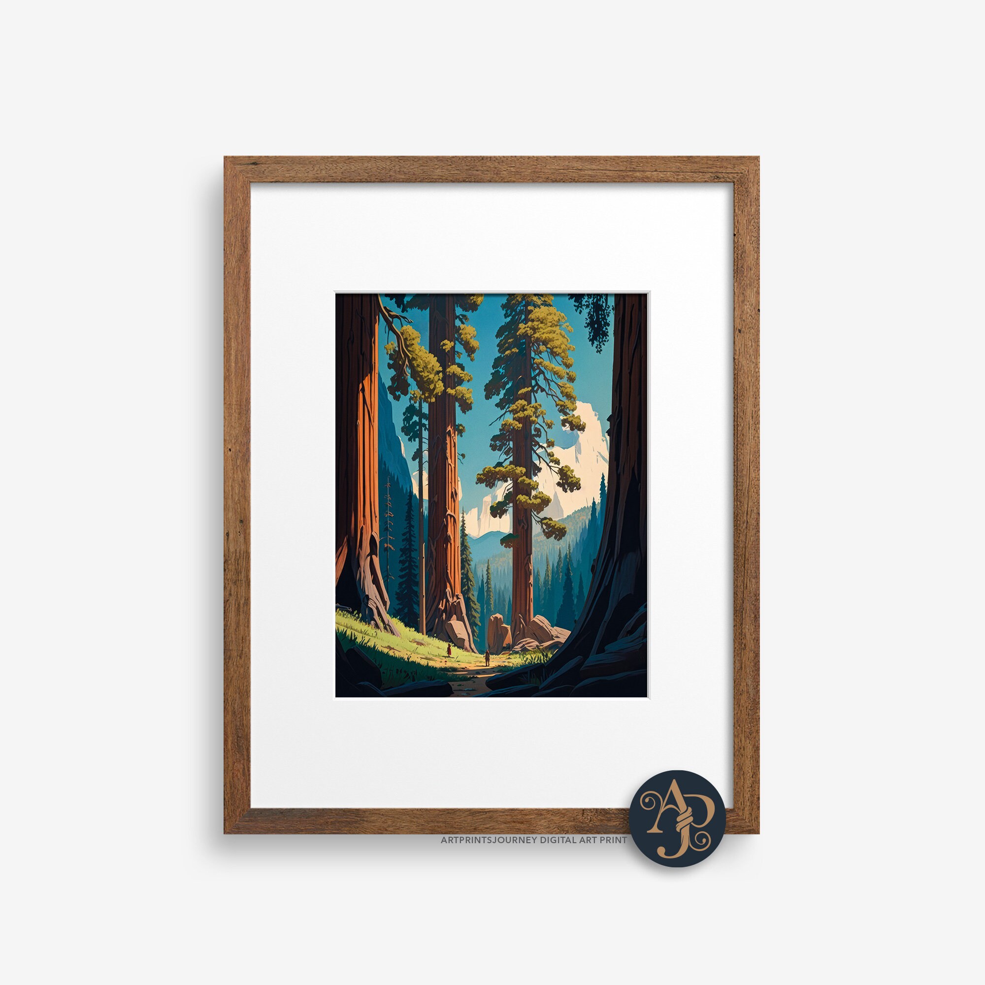 Sequoia National Park Art Sequoia Travel Wall Art Wall Art Print ...