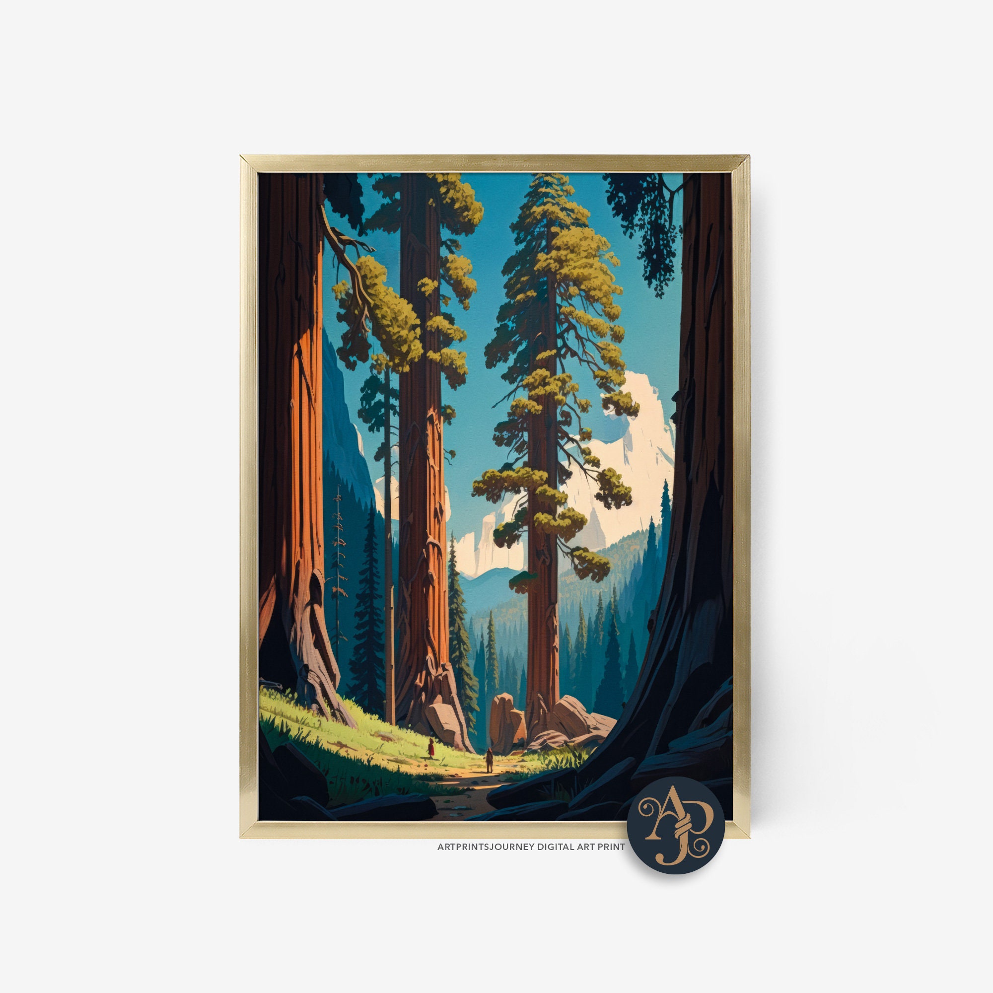 Sequoia National Park Art Sequoia Travel Wall Art Wall Art Print ...