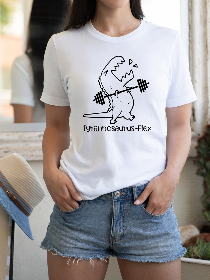 T-rex Workout Shirt, Gym Gifts, Funny Workout Shirt, Dinosaur Gym Shirt ...