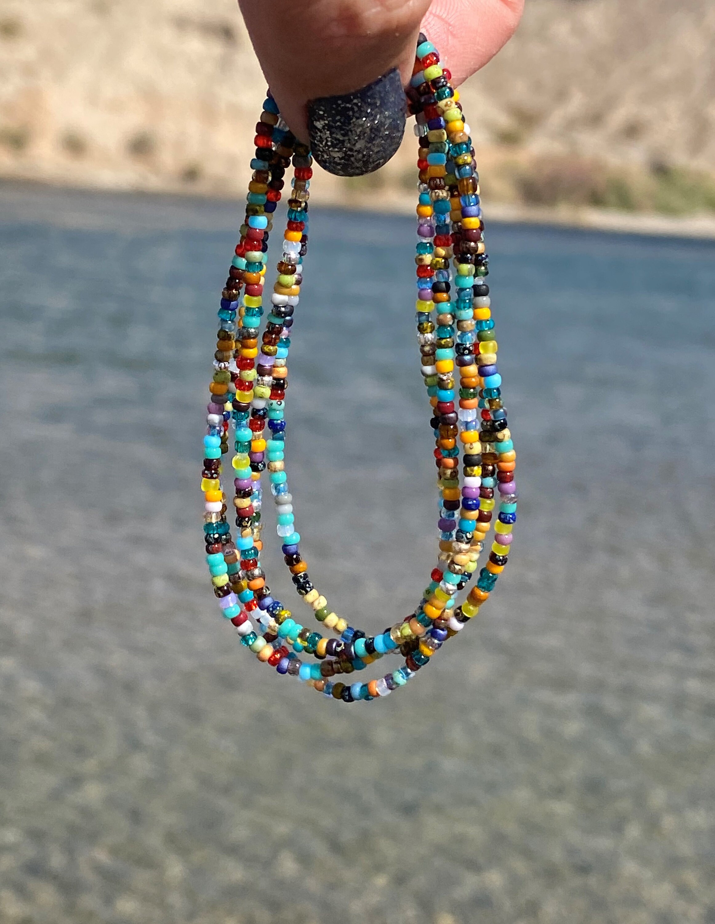 Hot Mess Stackable Mixed Seed Bead Stretch Bracelets - Etsy