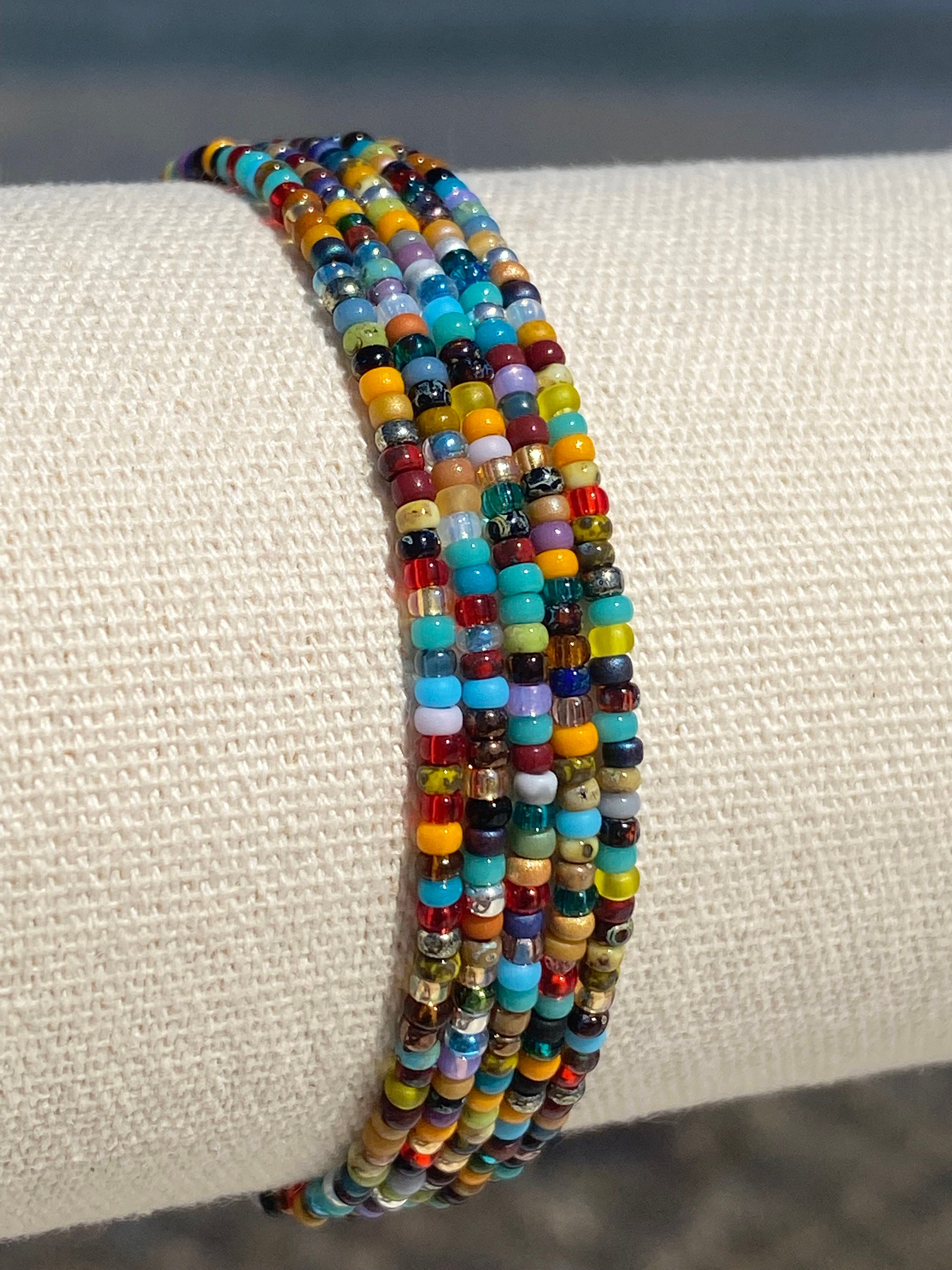 Hot Mess Stackable Mixed Seed Bead Stretch Bracelets - Etsy