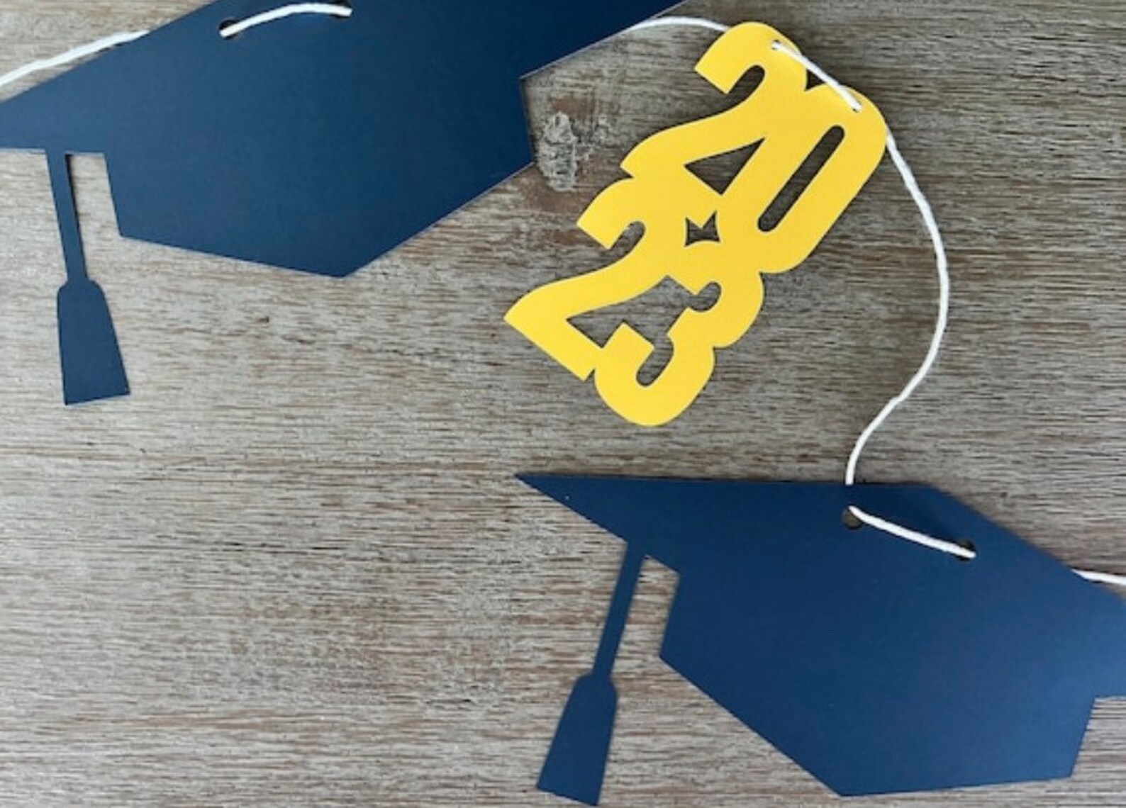 Graduation Cap Hat Photo Milestone Banner Garland Decoration for Party ...