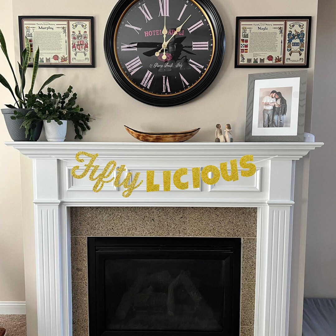 Fifty Licious Birthday Banner, 50th Birthday Decor, Humurous Birthday ...