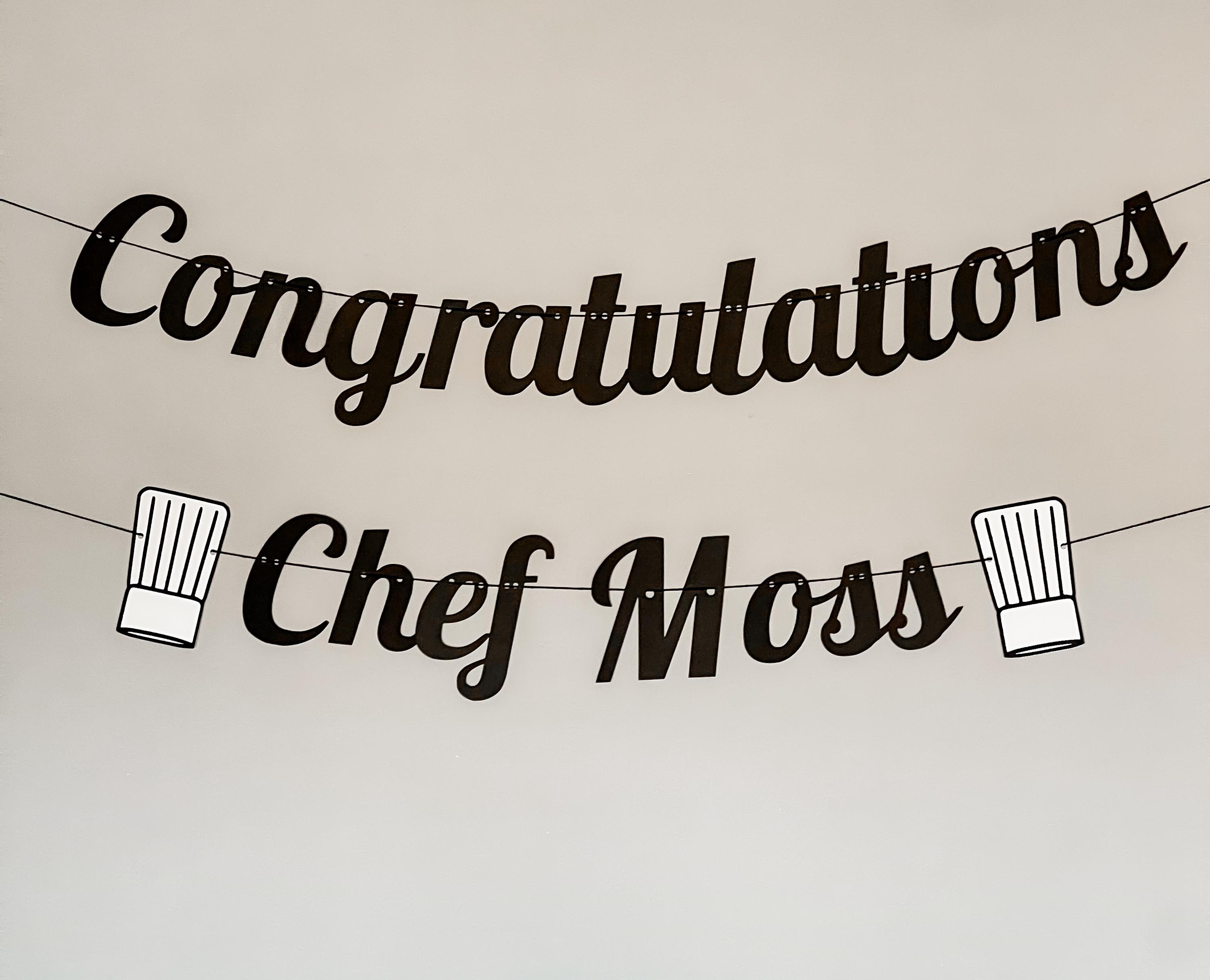 Custom Congratulations Chef Banner: Culinary Graduation Decor - Etsy