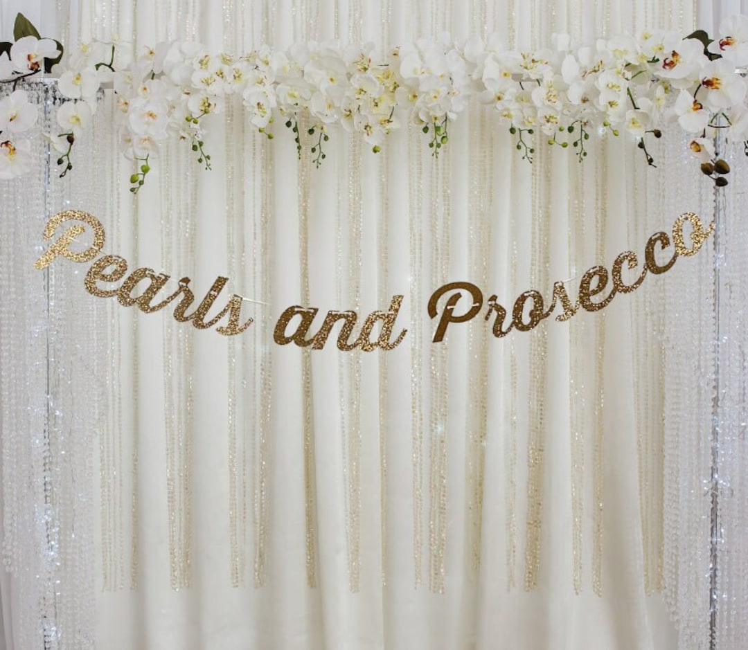 Pearls and Prosecco Bridal Shower Banner, Bridal Brunch Sign ...