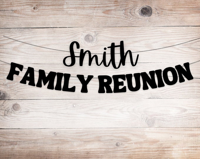 Custom Family Reunion Party Banner, Personalized Family Reunion Sign ...