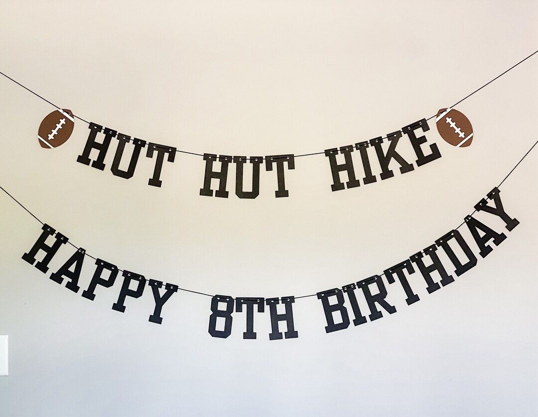 Football Birthday Banner, Custom Football Birthday Sign, Personalized ...