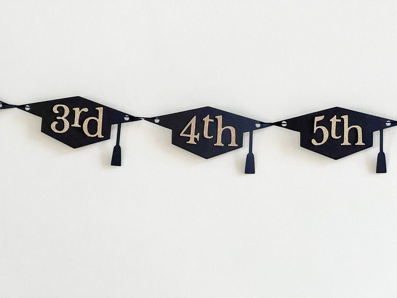 Graduation Cap Hat Photo Milestone Banner Garland Decoration - Etsy
