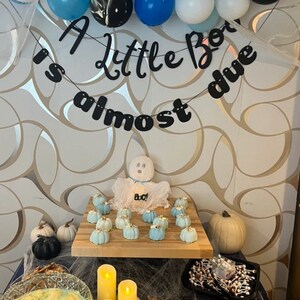 A Little Boo is Turning Two Banner, Fall 2nd Birthday Sign, Second ...