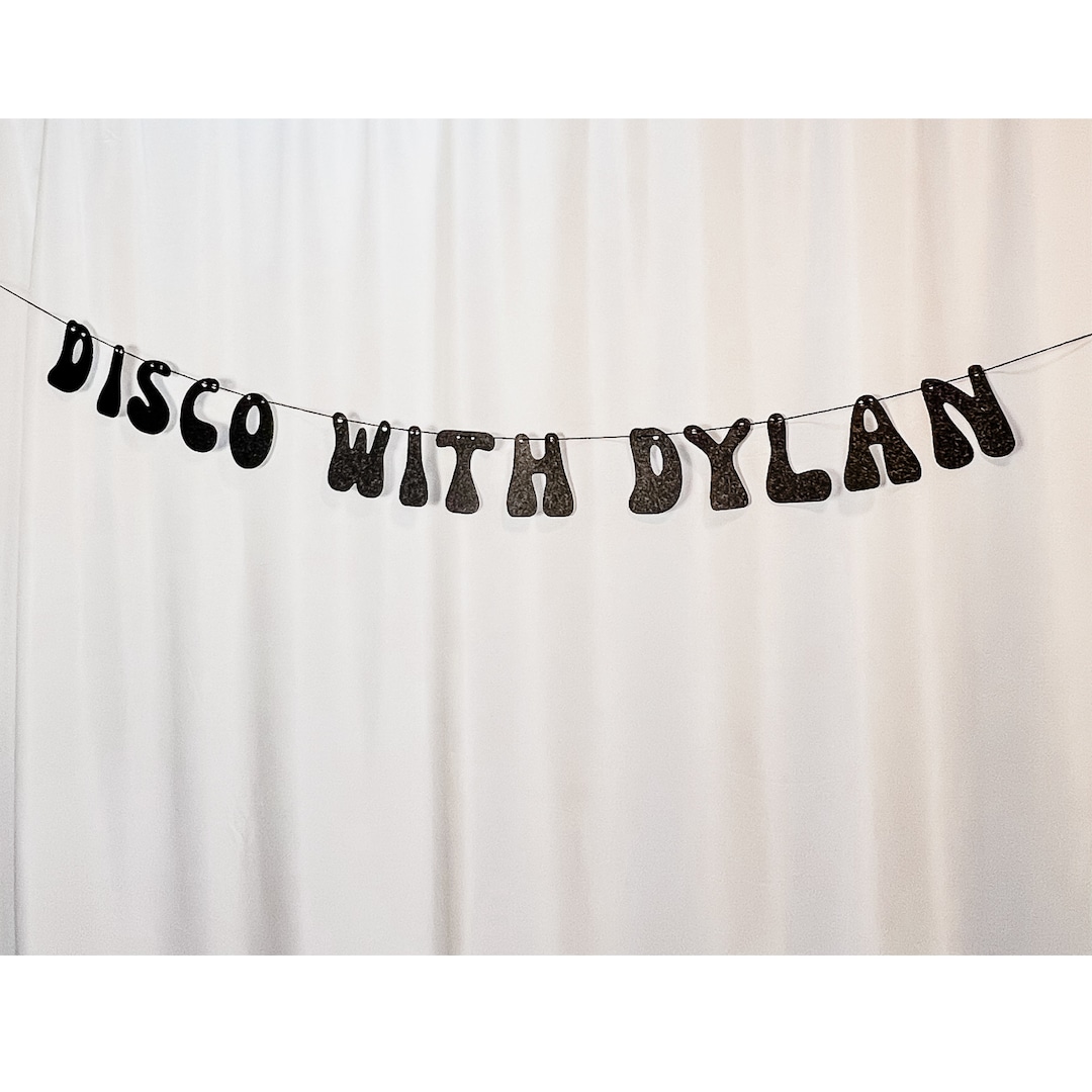Custom Disco Party Banner: "disco With [name]" Garland - Etsy