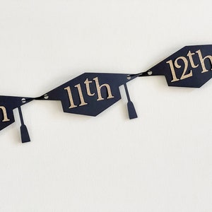 Graduation Cap Hat Photo Milestone Banner Garland Decoration for Party ...